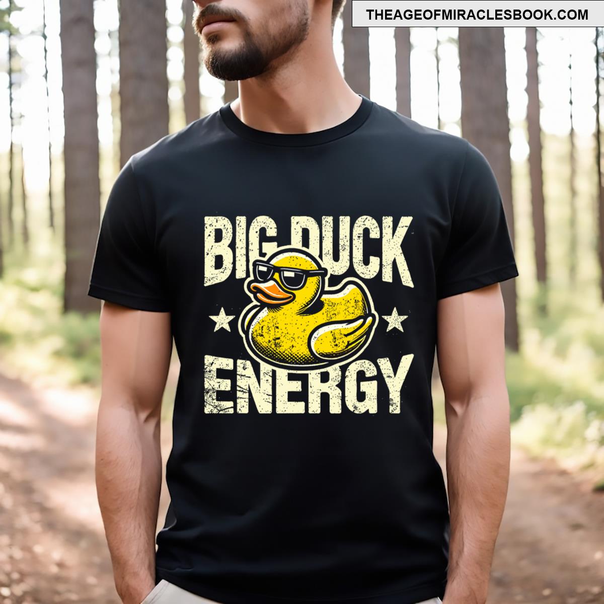 Big Energy Duck Meme Rubber Yellow Duck For Men Kids T-shirt