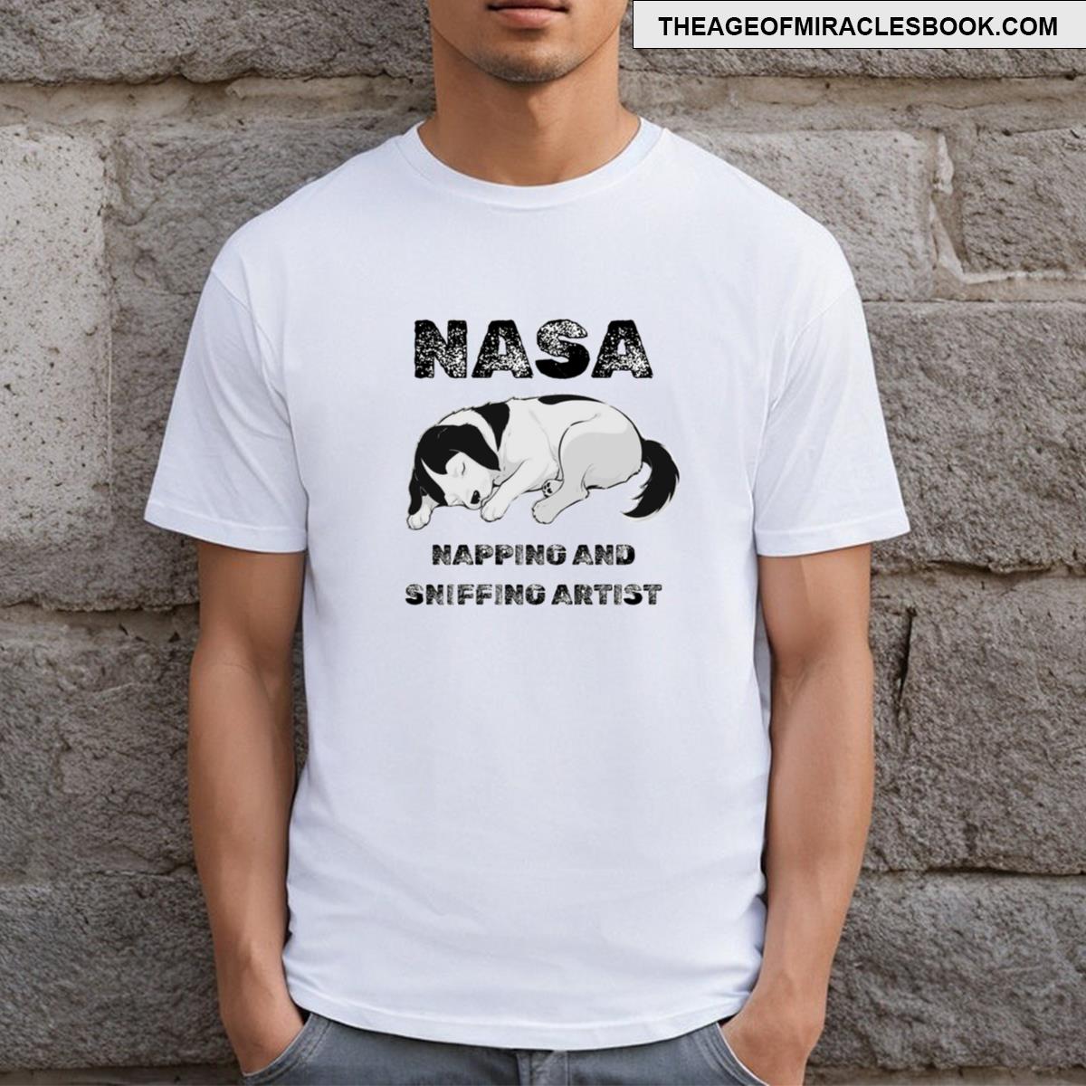 Funny Dog Meme Nasa Napping And Sniffing Artist Essential T-shirt