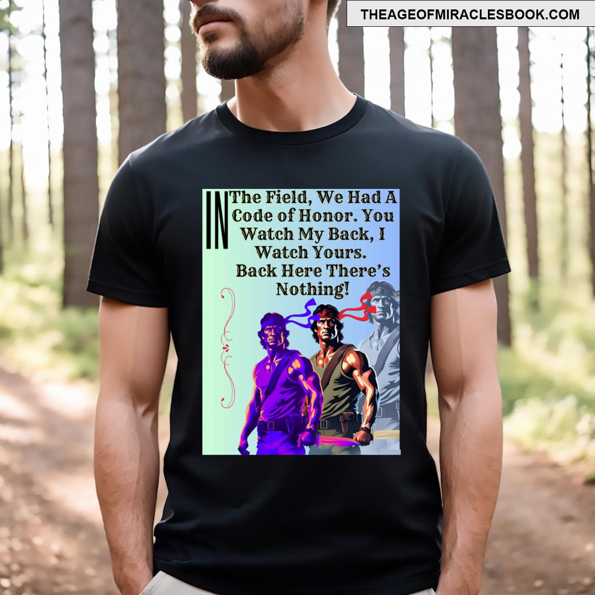 Rambo First Blood Quote Sylvester Stallone T-shirt
