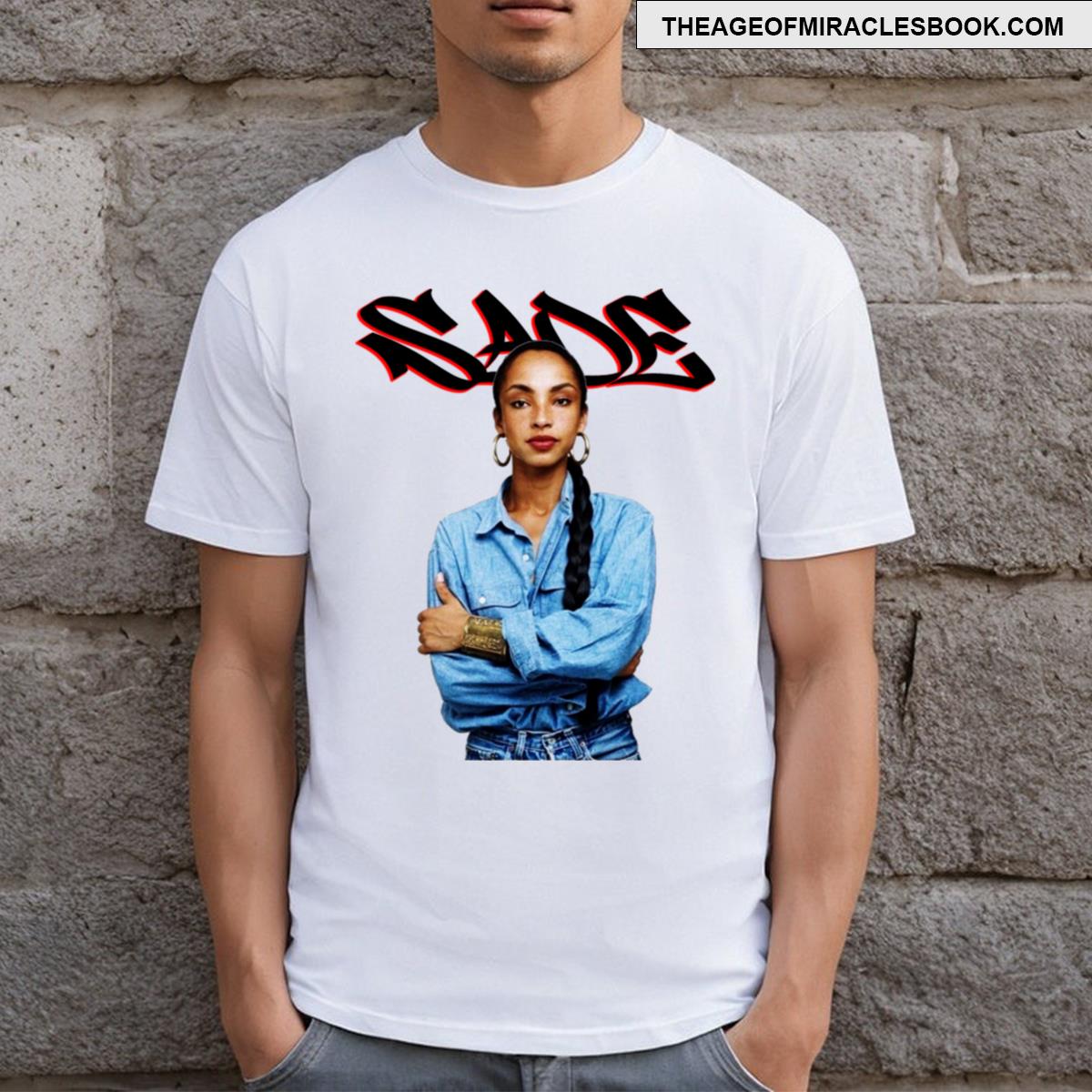 Sade Adu Vintage Pencil Sketch T-shirt