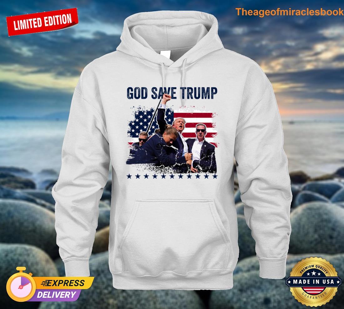 God Save Trump 2024 Fist Rally Trump Rally 2024 T-shirt
