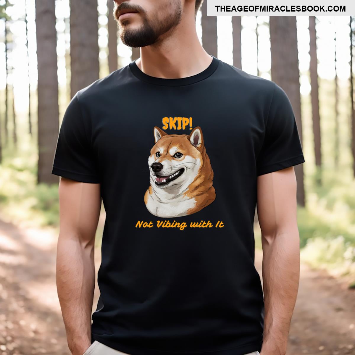 Skip Not Vibing With It Shiba Inu Funny Brainrot Meme T-shirt
