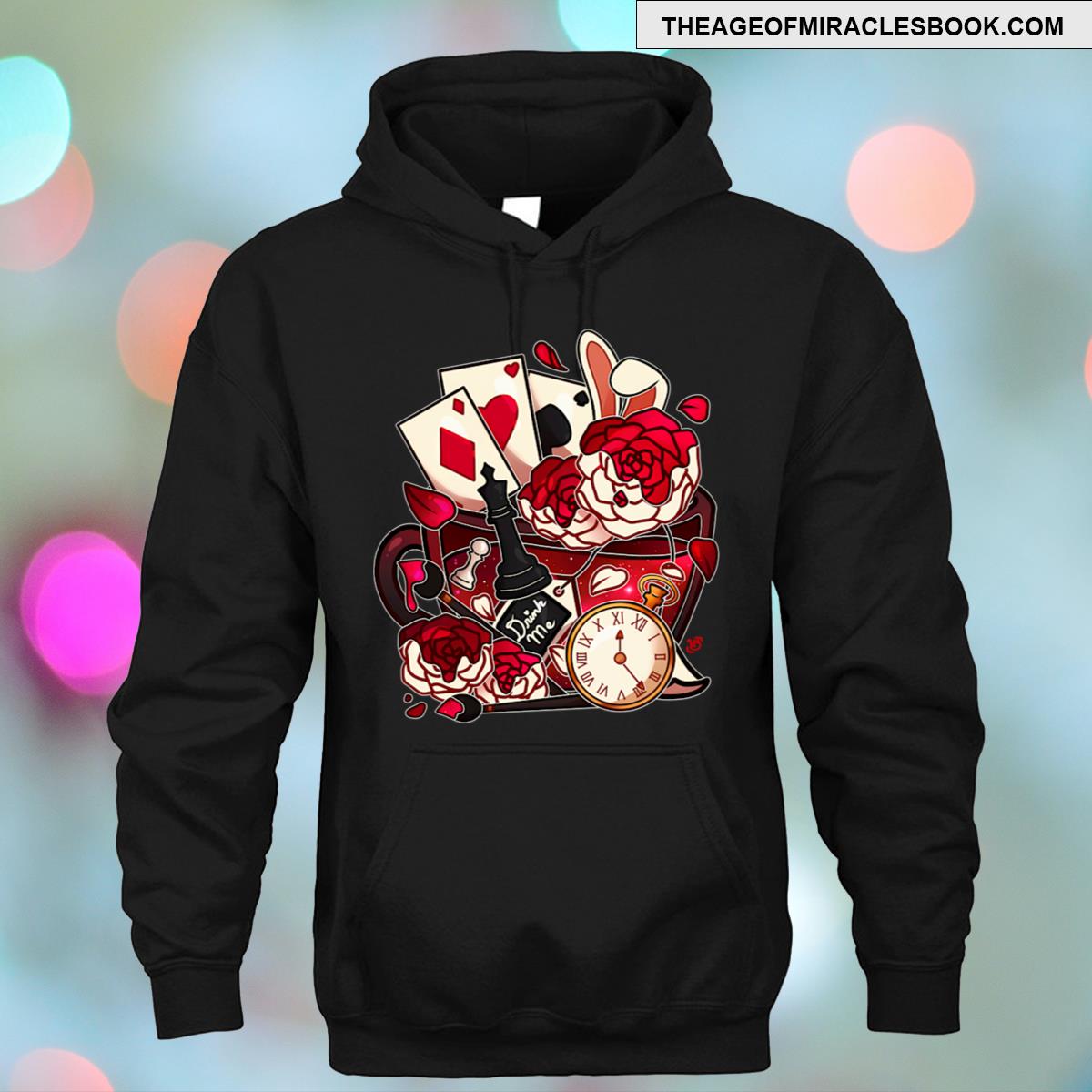 Alice In Wonderland Painted Roses Teacup T-shirt