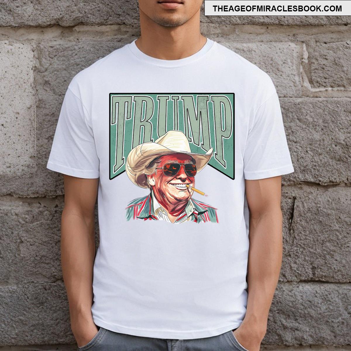 Funny Pro Trump 2024 Cowboy Western Donald Trump Daddy Maga T-shirt