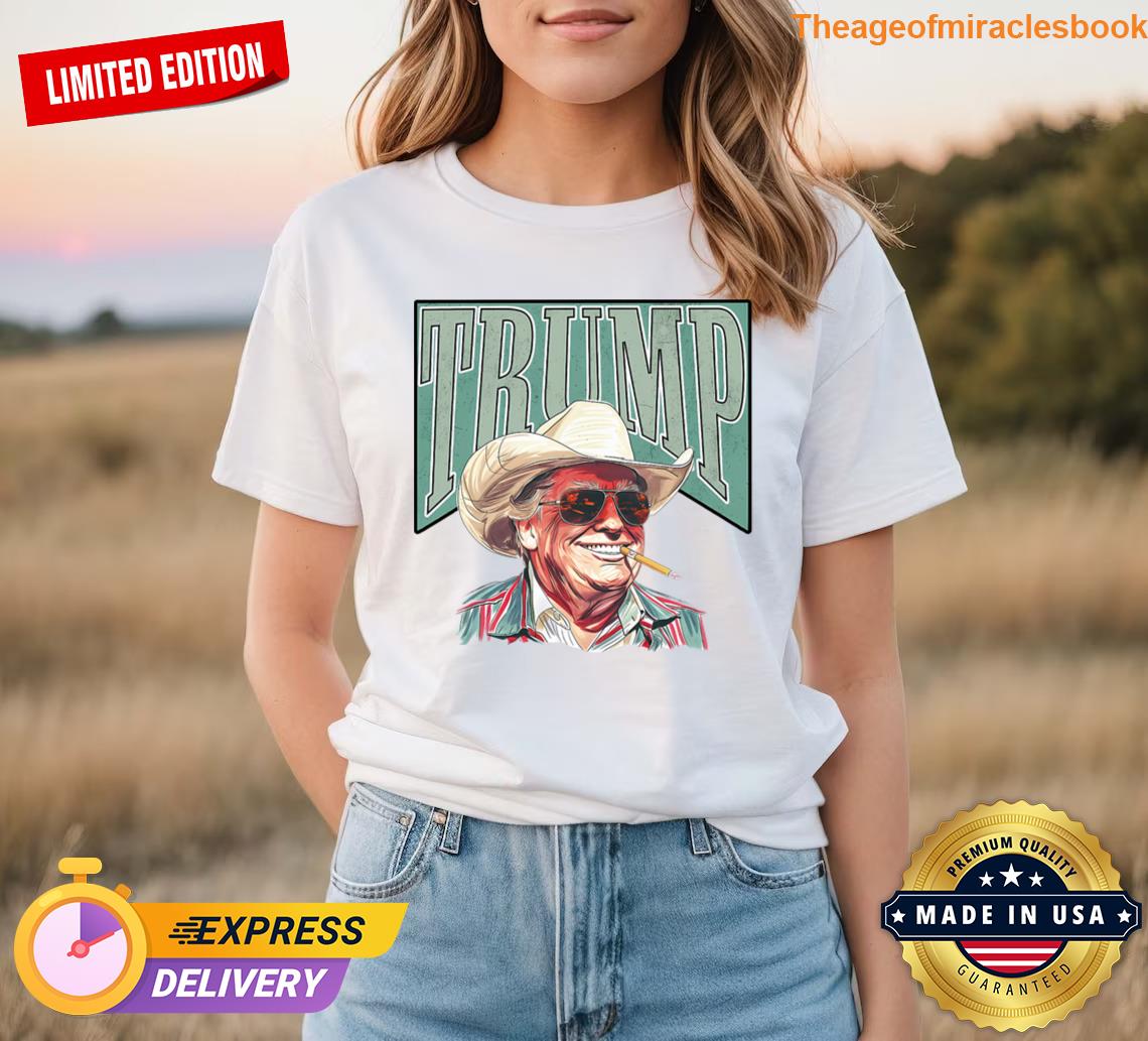 Funny Pro Trump 2024 Cowboy Western Donald Trump Daddy Maga T-shirt