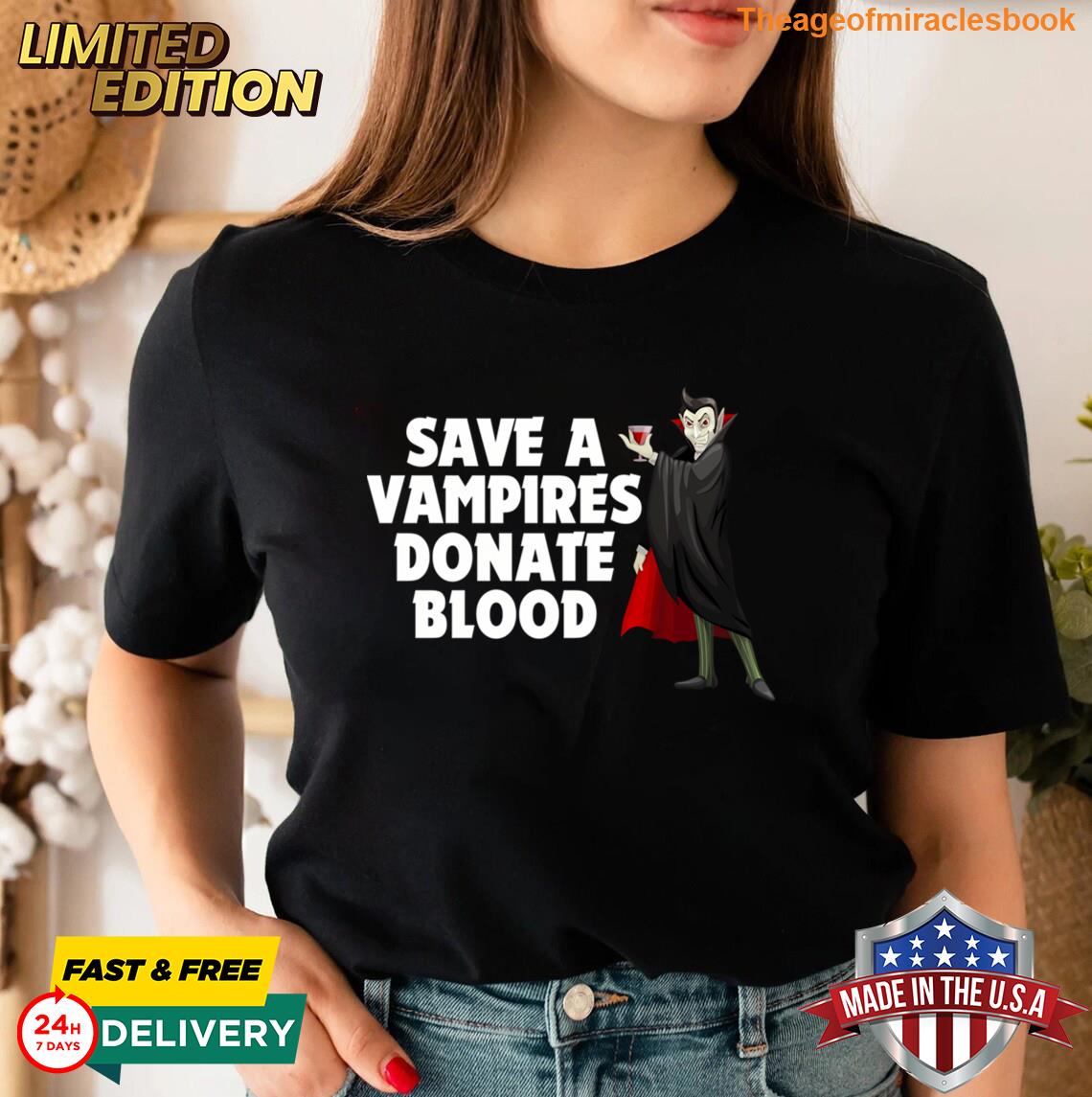 Save A Vampires World Blood Donor Day 2024 T-shirt