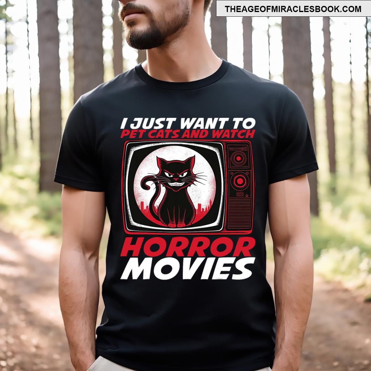 Cute Horror Movie Design For Men Horror Movie Lover T-shirt