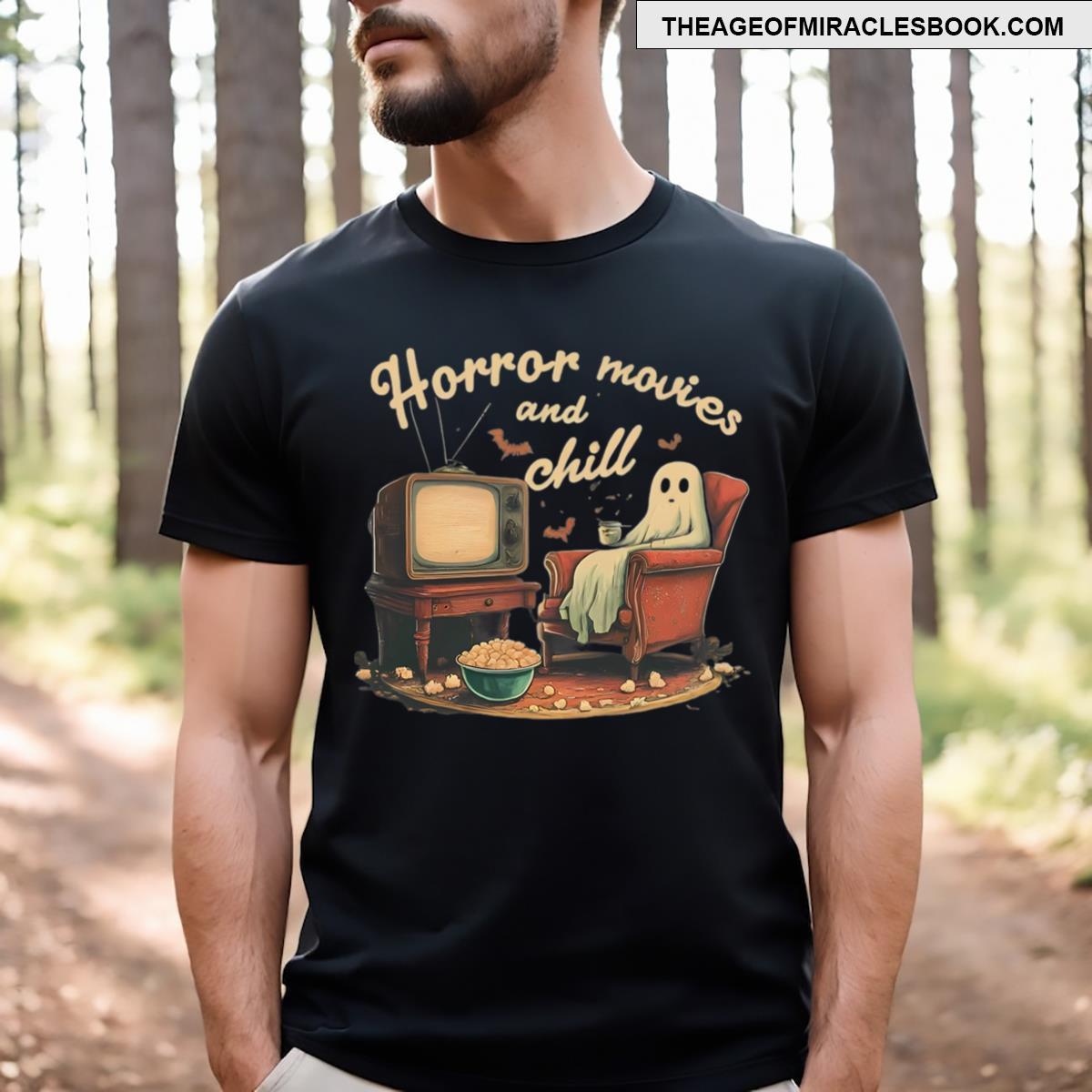 Horror Movies And Chill Ghost T-shirt