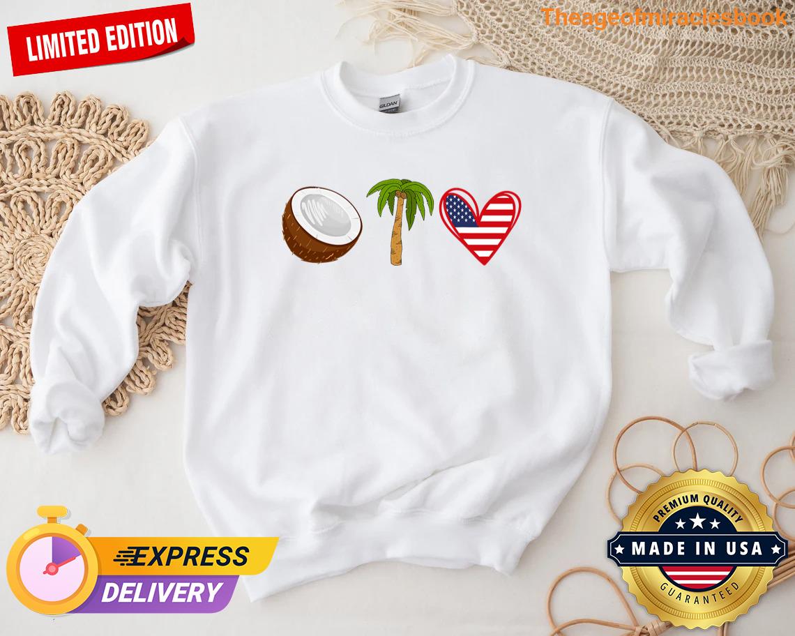 Funny Coconut Tree Meme Patriotic Kamala Statement Democrat T-shirt