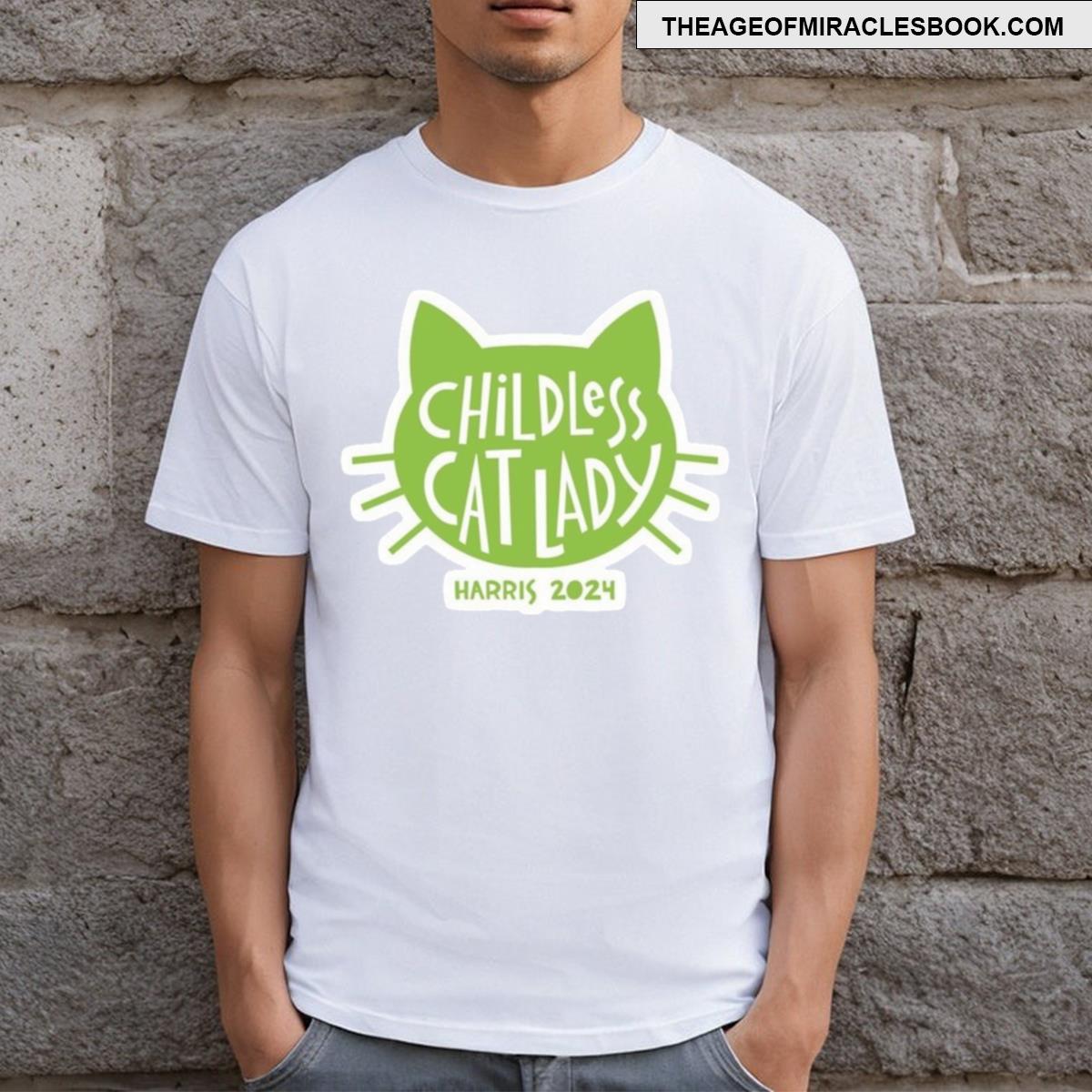 Childless Cat Lady Harris 2024 T-shirt