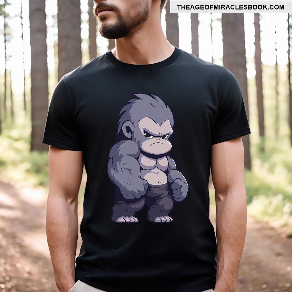 Buff Alpha Silverback Gorilla Ape Design Boxing Gorilla Gym T-shirt