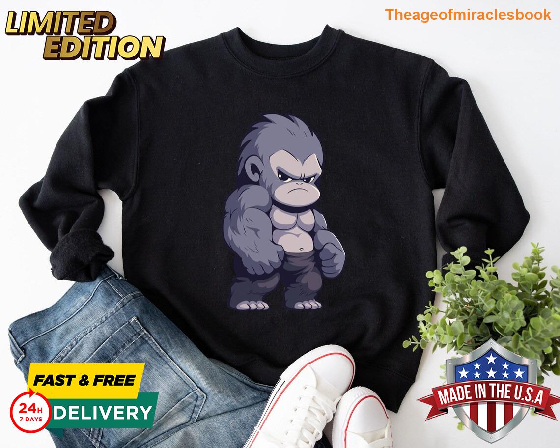 Buff Alpha Silverback Gorilla Ape Design Boxing Gorilla Gym T-shirt