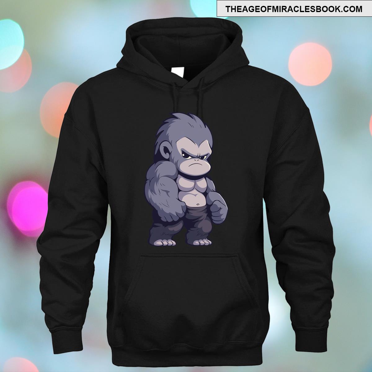 Buff Alpha Silverback Gorilla Ape Design Boxing Gorilla Gym T-shirt