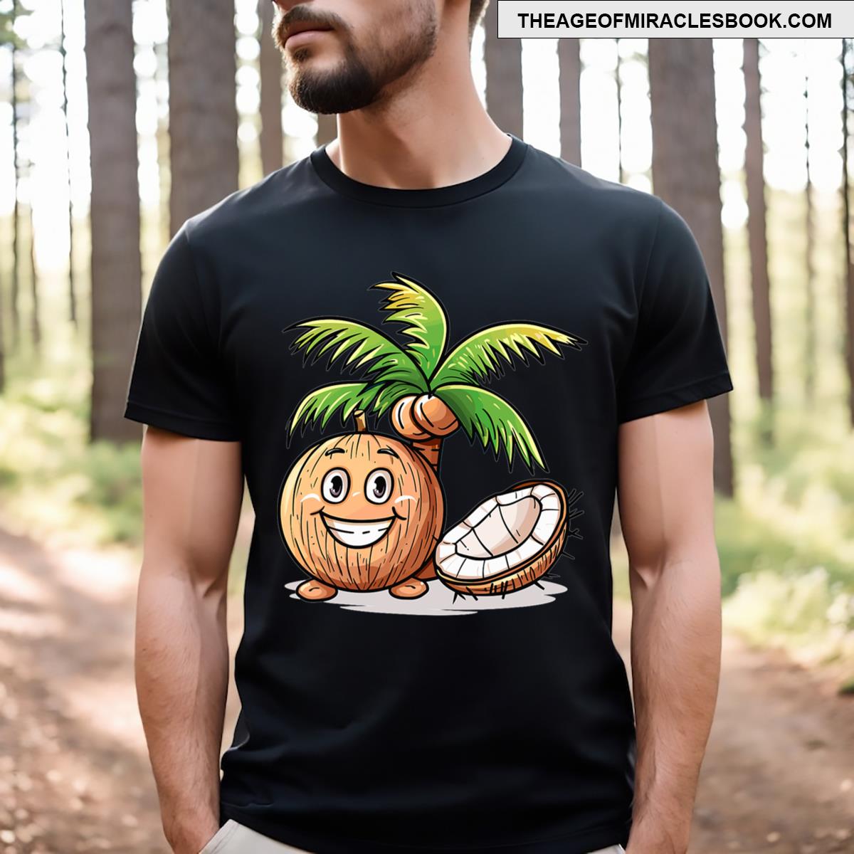 Cartoon Coconut I Kids Coconut T-shirt