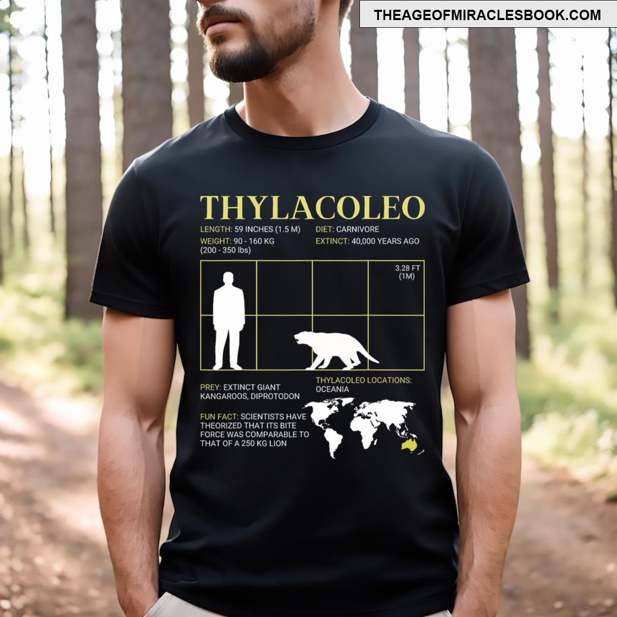 Thylacoleo Extinct Marsupial T-shirt
