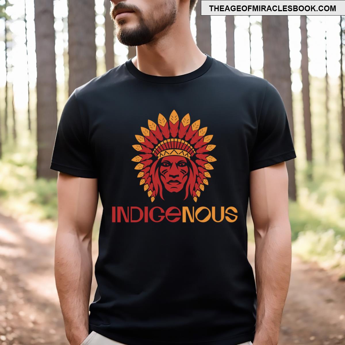Native American Red Tribal T-shirt
