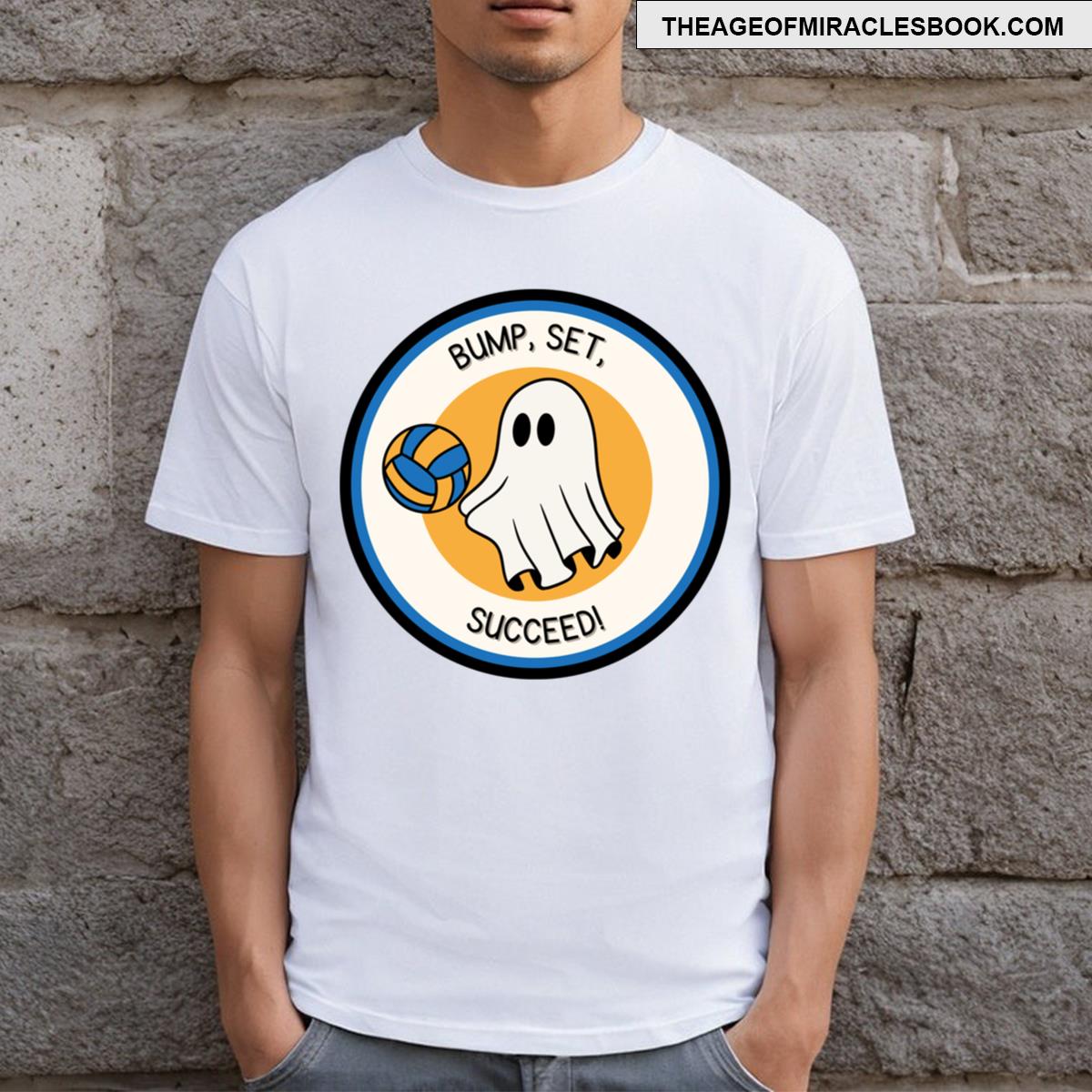 Volleyball Ghost Growth Mindset T-shirt