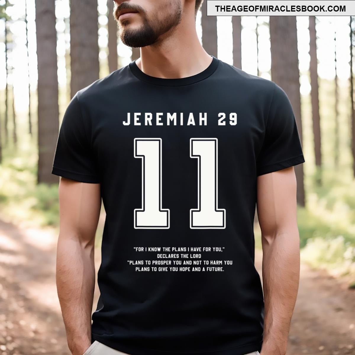 Jeremiah 2911 Bible Verse Team Sports Jersey Christian T-shirt