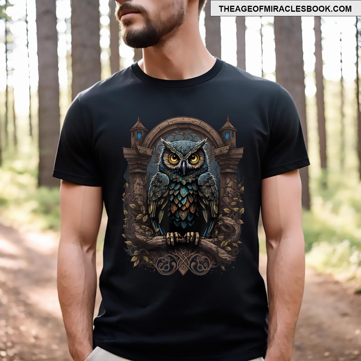 Gothic Owl Witchcore Aesthetic Witchcraft Occult T-shirt