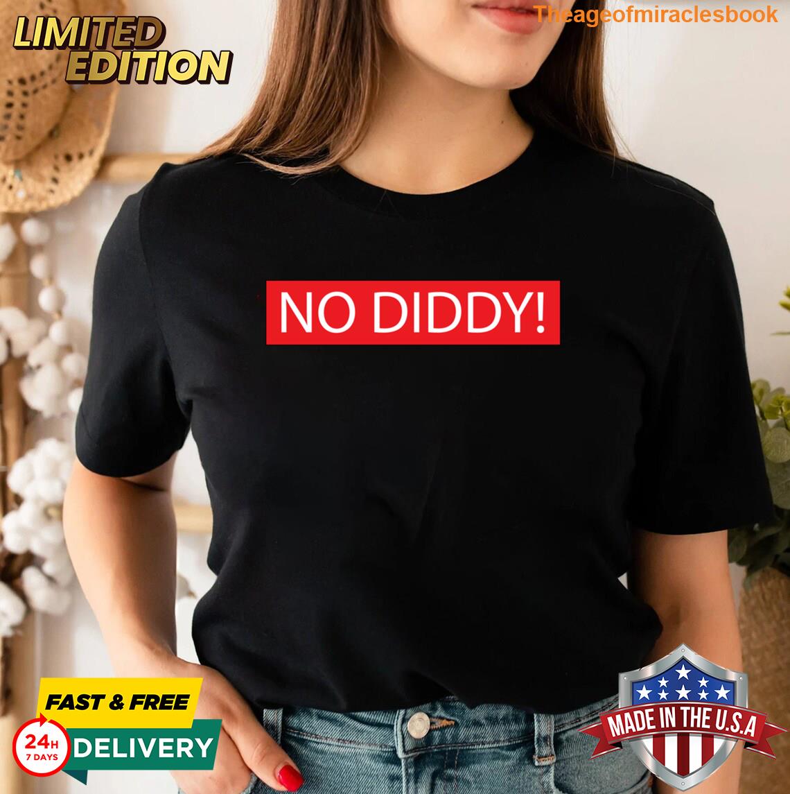 No Diddy Diddy Meme Pause No Diddy T-shirt