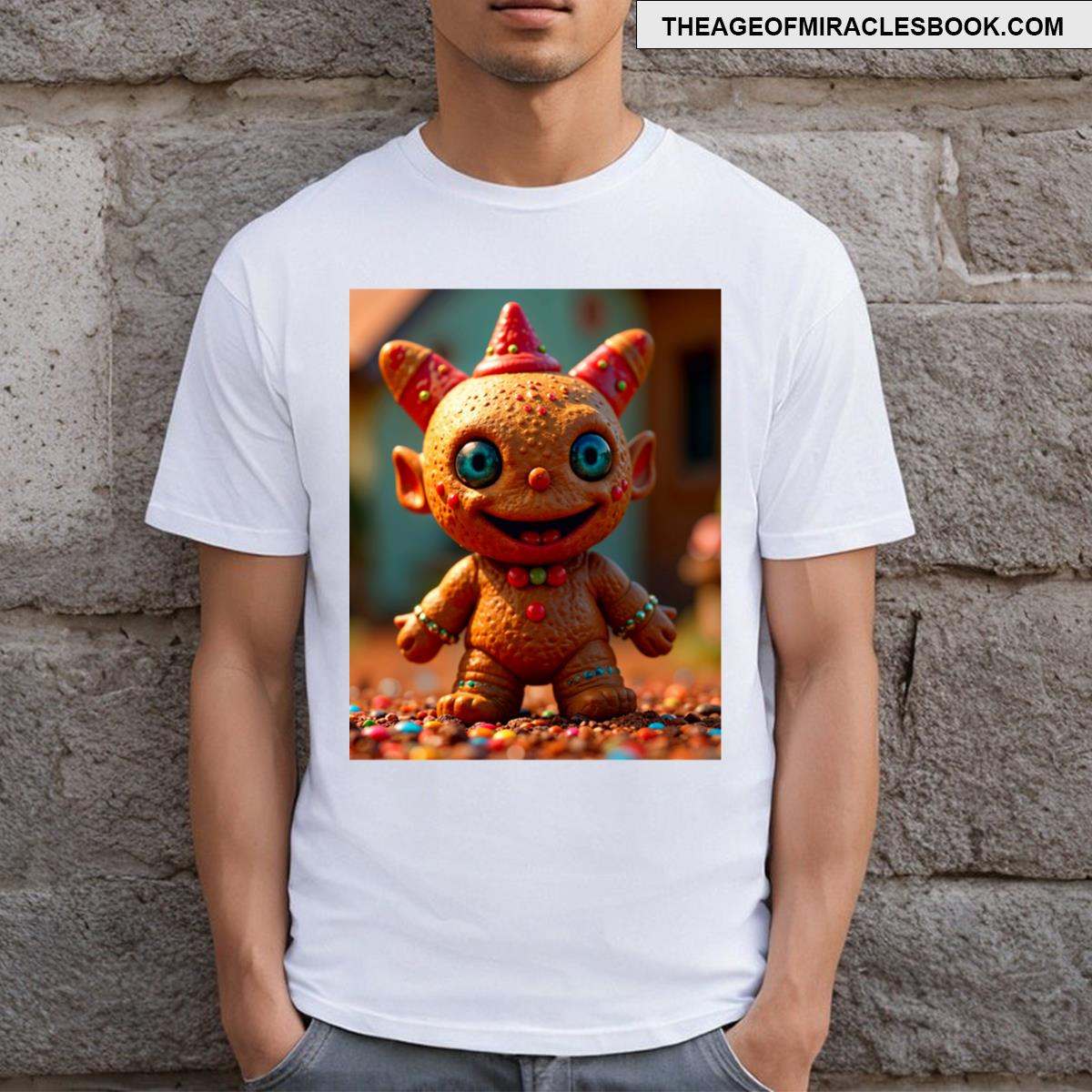 Funny Alien Christmas Gingerbread Man T-shirt