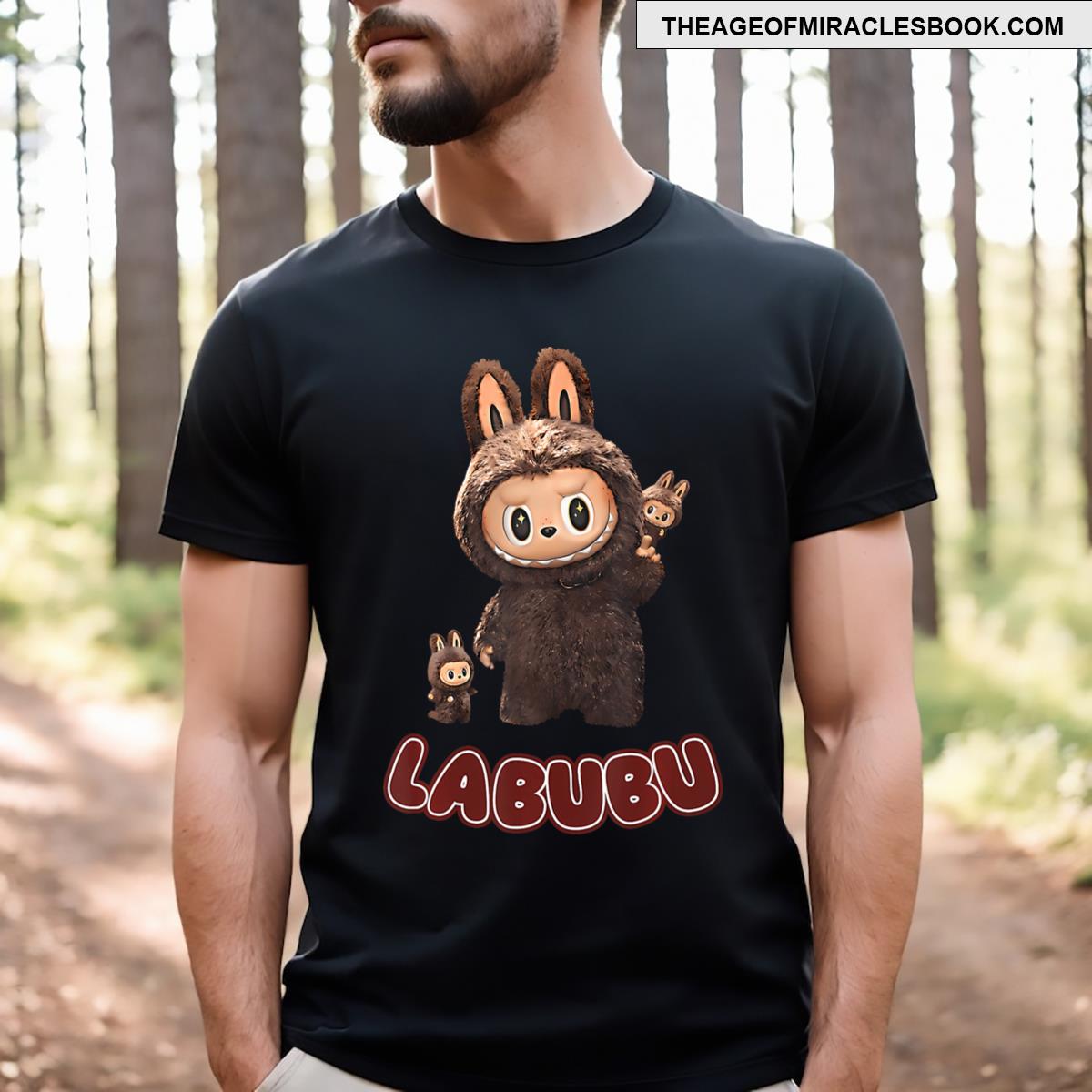 Funny Brown Labubu Cute Labubu The Monsters Meme T-shirt