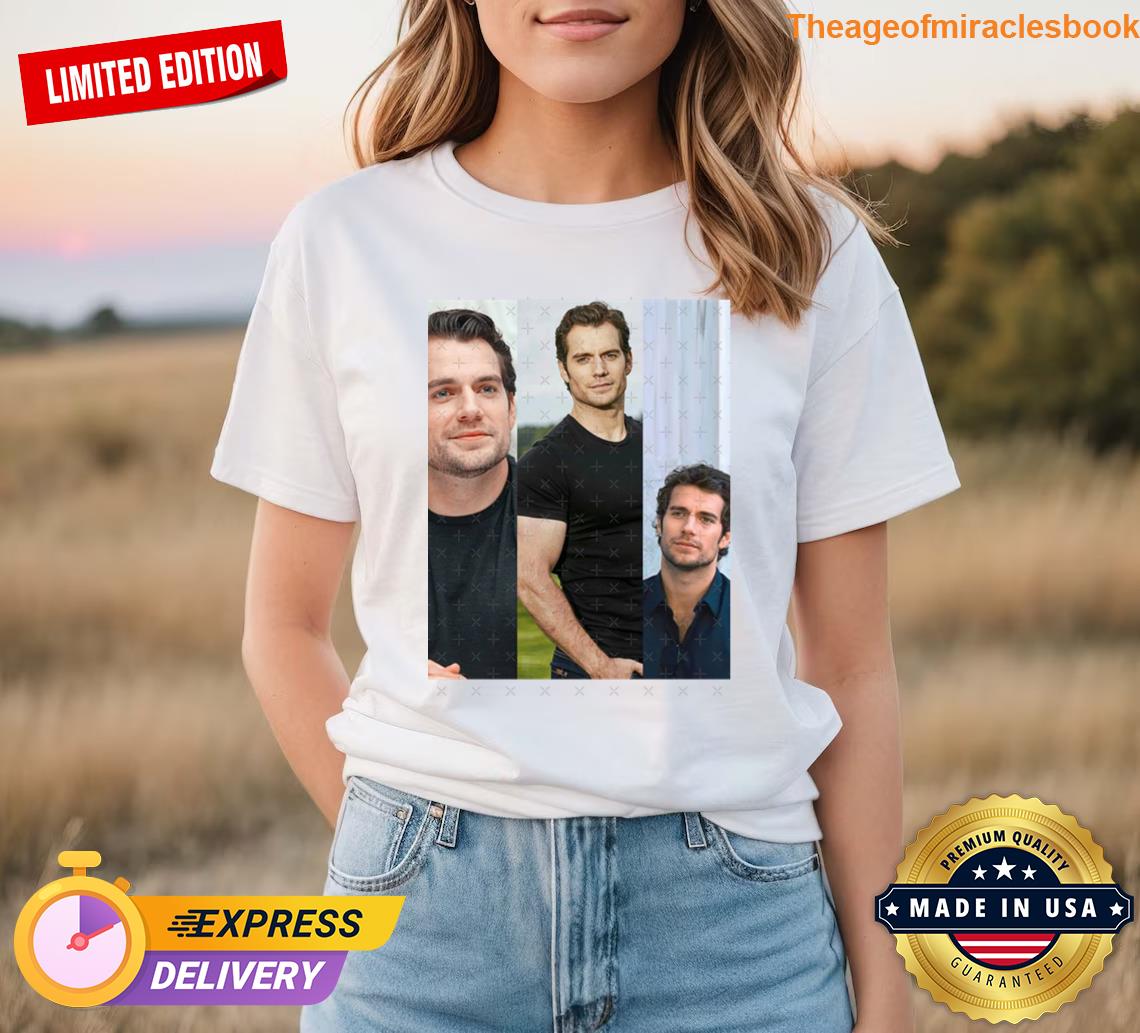 Three Photo Collage Of Henry Cavill T-shirt