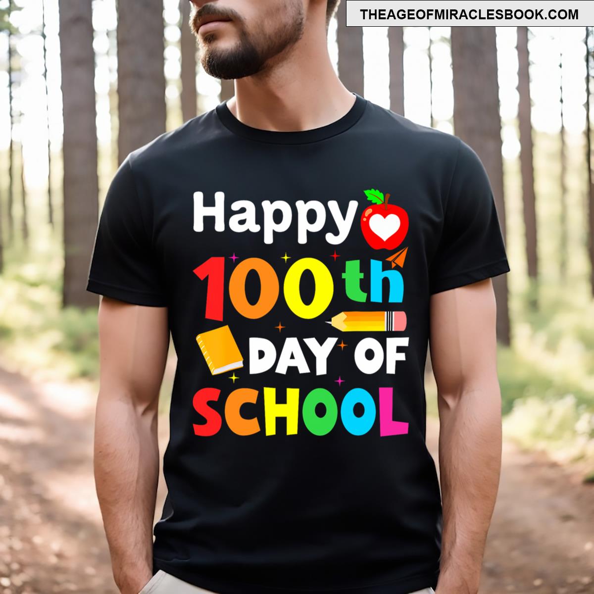 Happy 100th Day Of School 100 Days Of School Teacher Student T-shirt