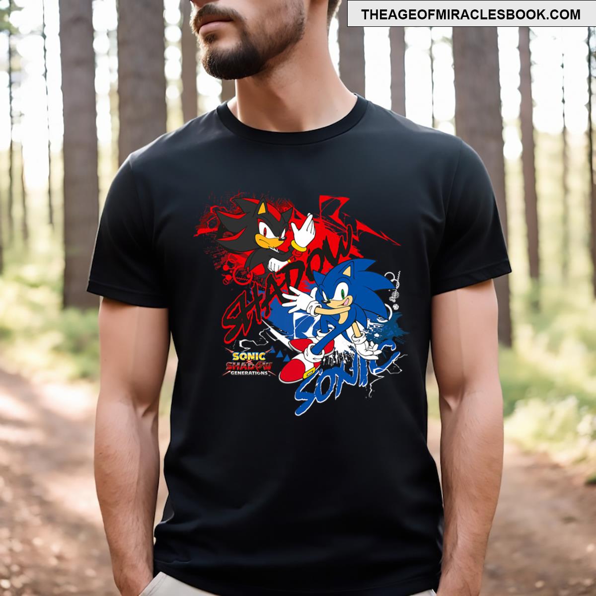Sonic The Hedgehog Sonic X Shadow Generations Shadow & Sonic T-shirt