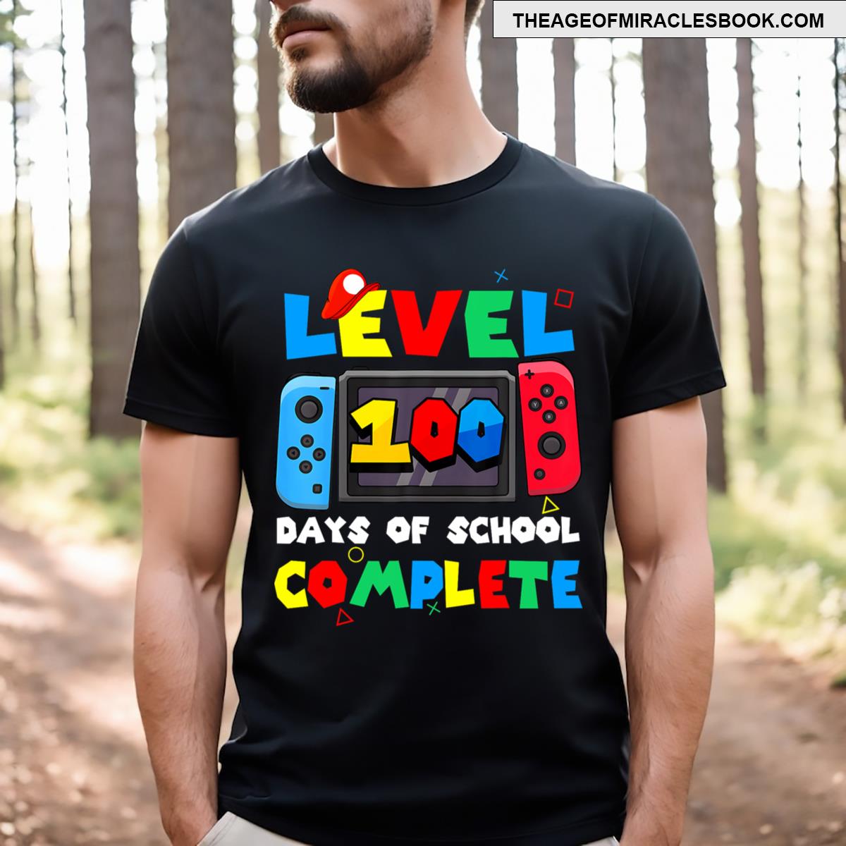 Level 100 Days Of School Complete Gamer Video Games Boys T-shirt