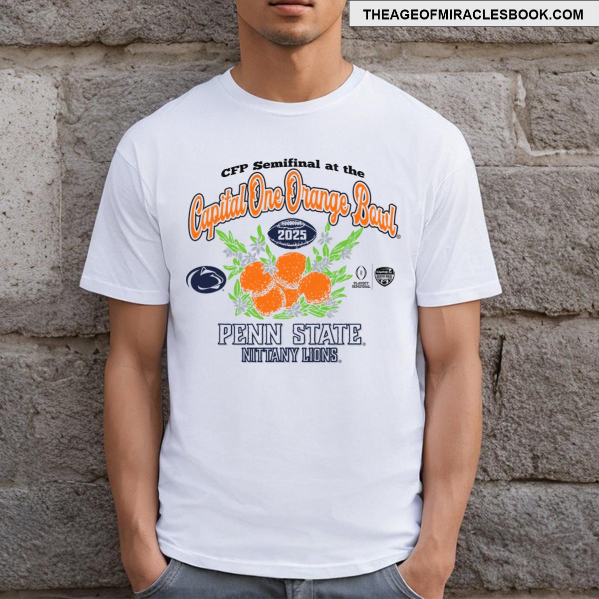 Penn State Nittany Lions Cfp Orange Bowl 2024 25 White T-shirt