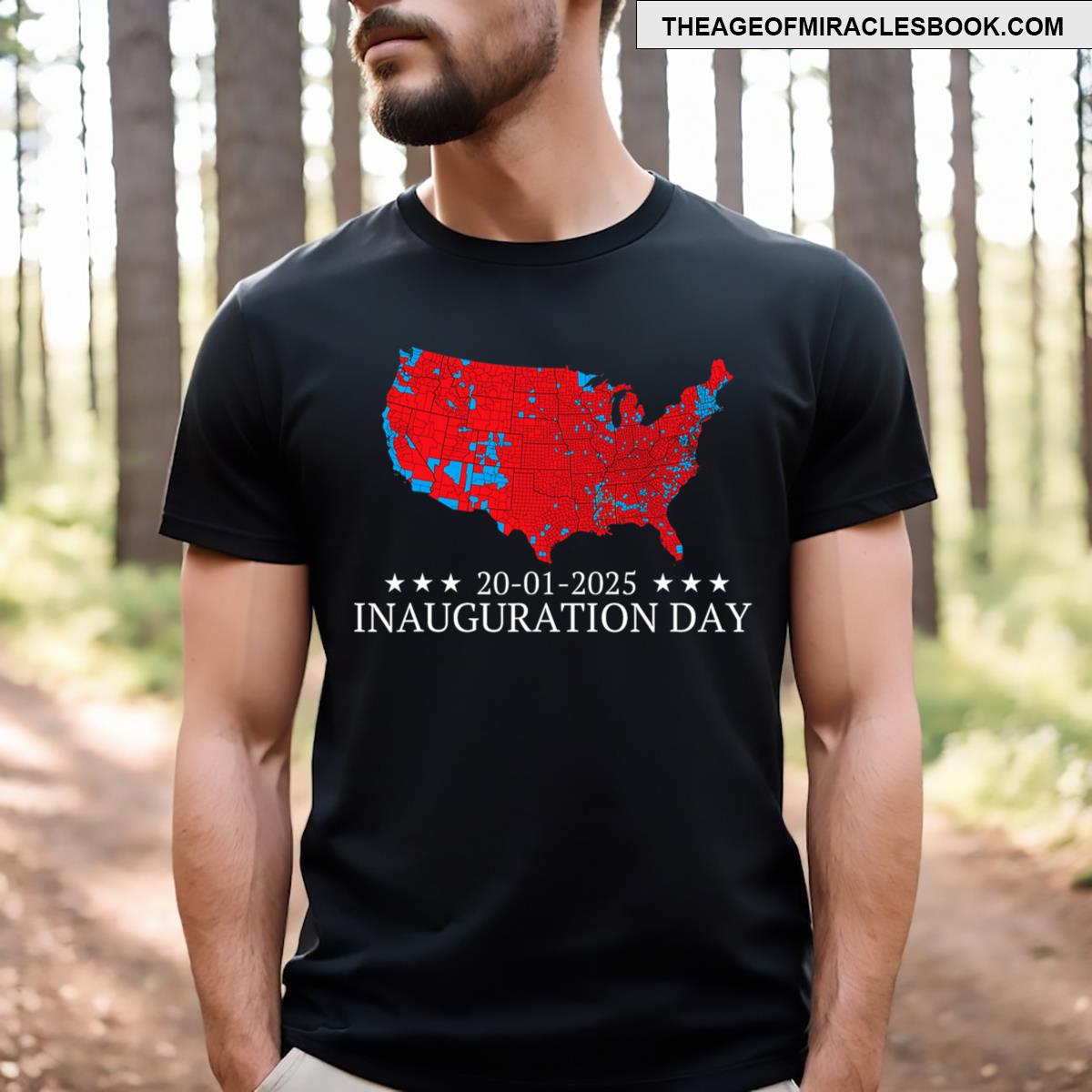 2024 Election Map January 20 Funny Inauguration Day 2025 T-shirt