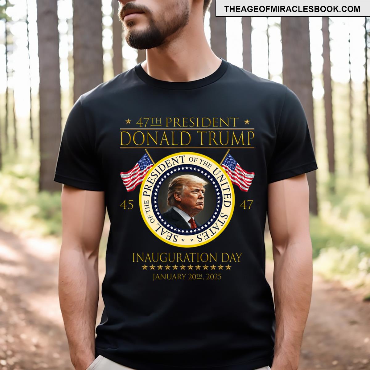 47t President Donald Trump Inauguration Day 2025 Memorabilia T-shirt