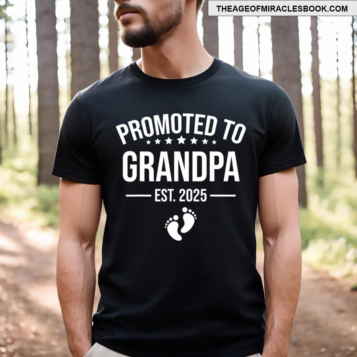 Funny 1st Time Grandpa Est 2025 New First Grandpa 2025 T-shirt