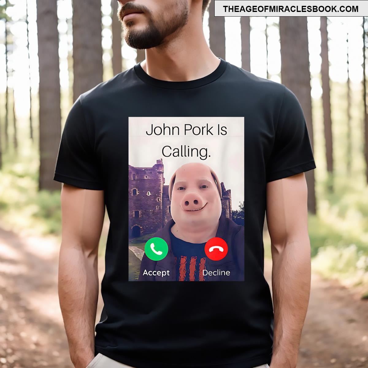 John Pork Is Calling Funny Brainrot T-shirt