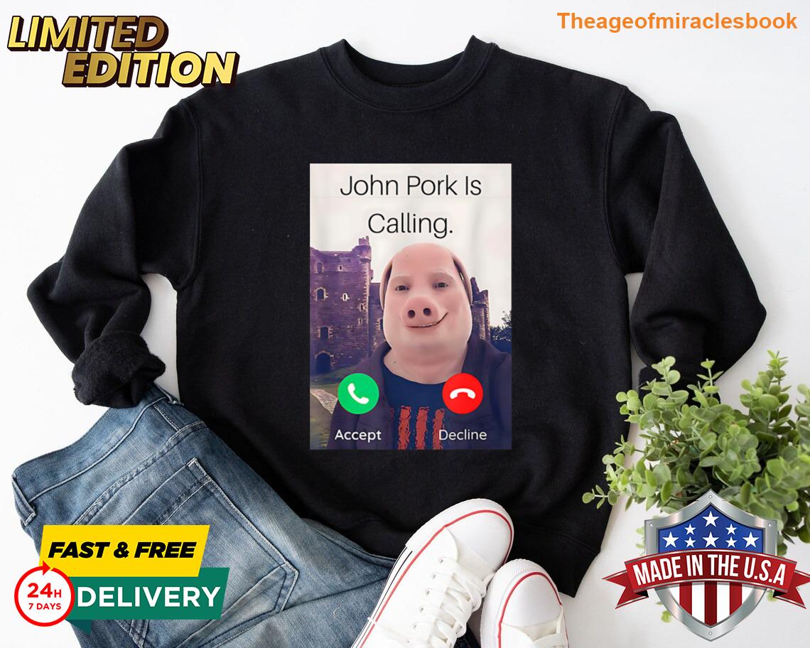 John Pork Is Calling Funny Brainrot T-shirt