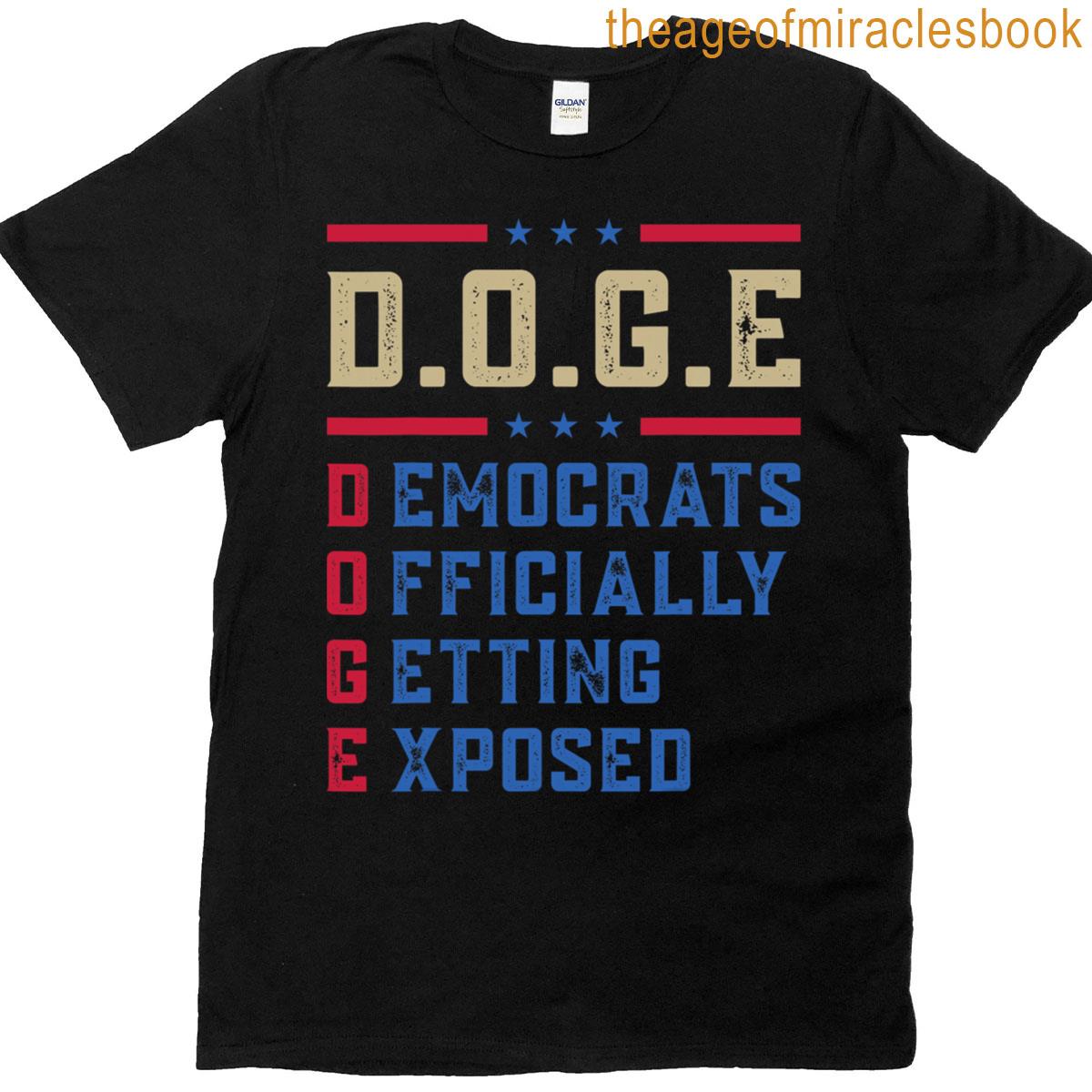 Doge Doge Department Of Government Efficiency Us Flag T-shirt