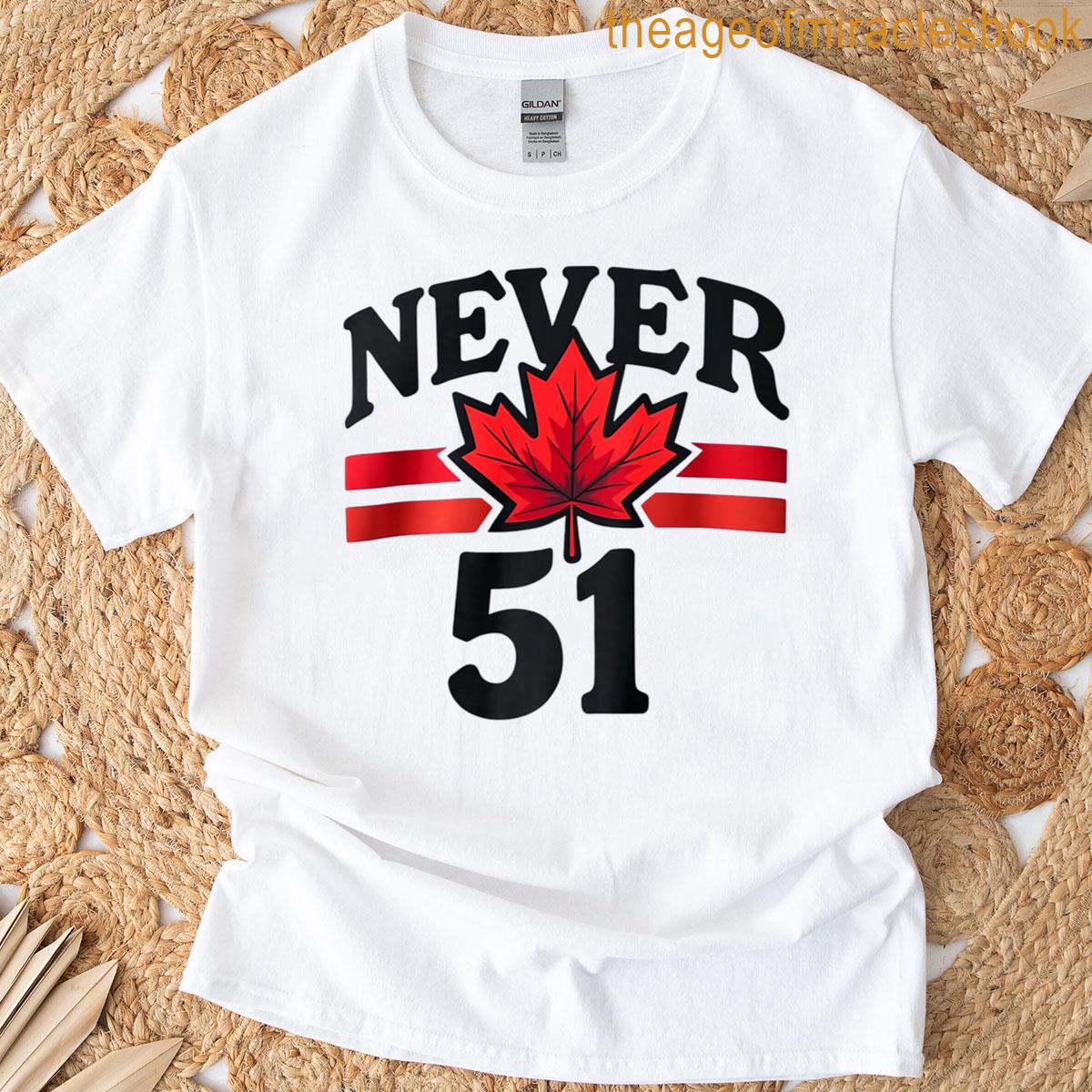Womens Never 51st State Canada Flag T-shirt