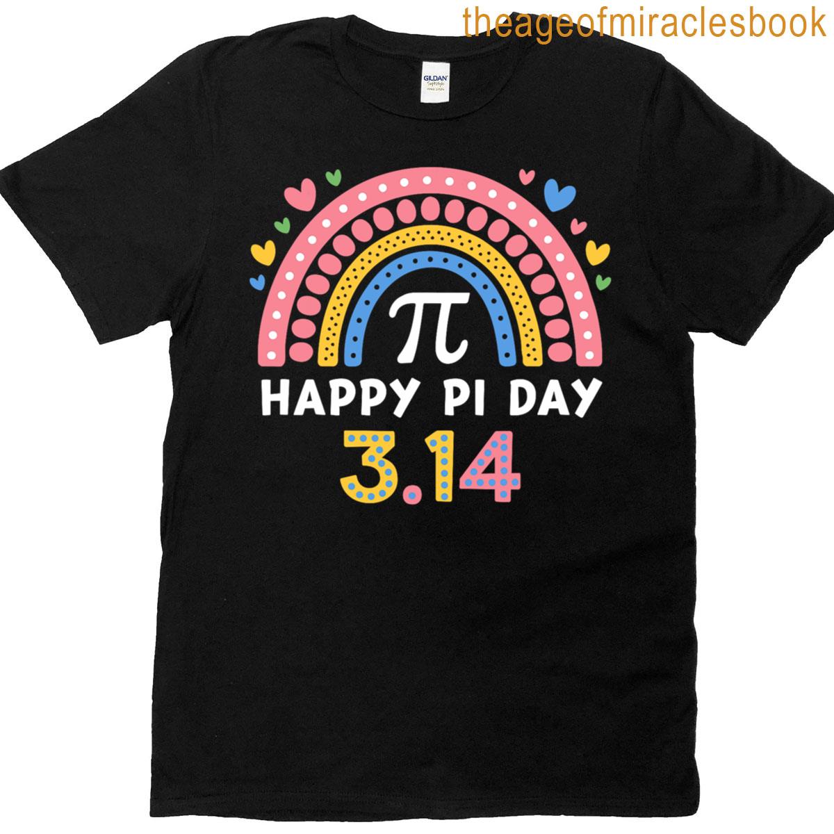 Happy Pi Day 314 Math Flower Teacher Cute Pi Day T-shirt