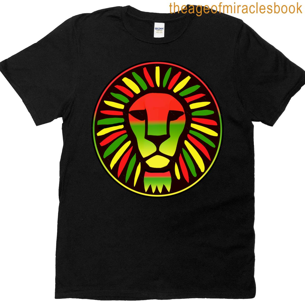 Rasta Lion Head Reggae Art African Roots Symbol T-shirt
