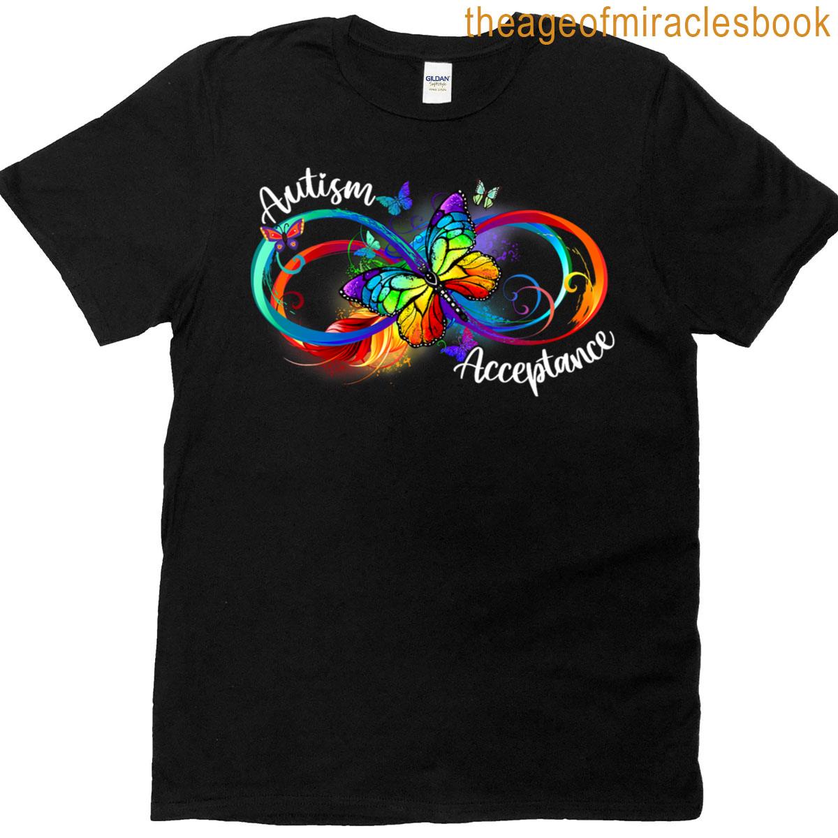 Autism Red Instead Infinity Symbol Autistic Acceptance T-shirt