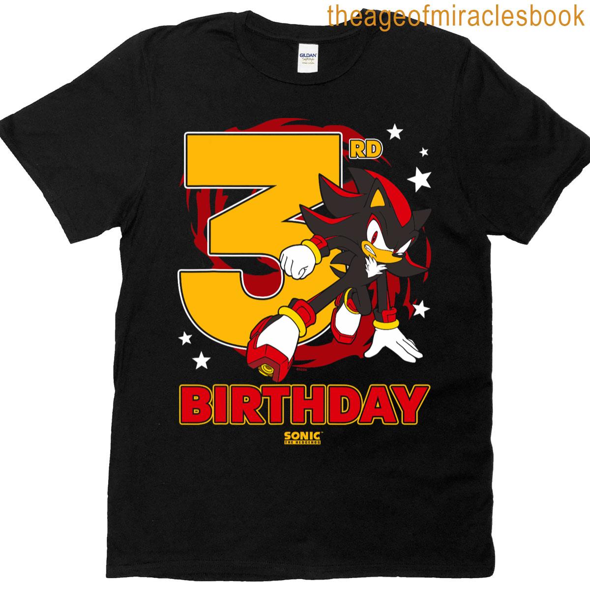 Sonic The Hedgehog 3rd Birthday Epic Shadow Big Chest Logo T-shirt