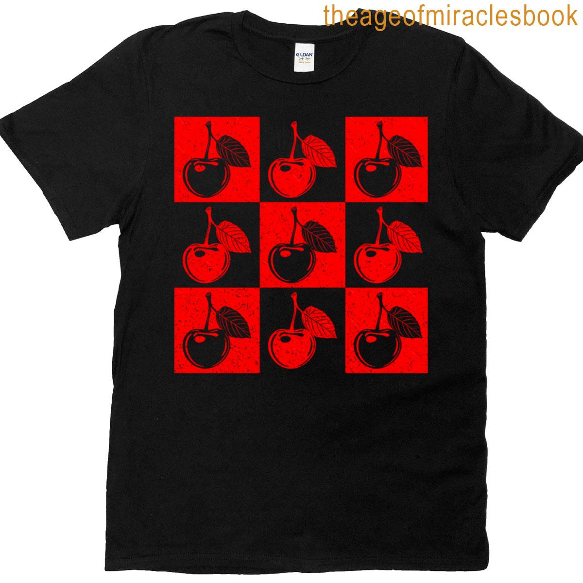 Red Pop Art Cherries T-shirt