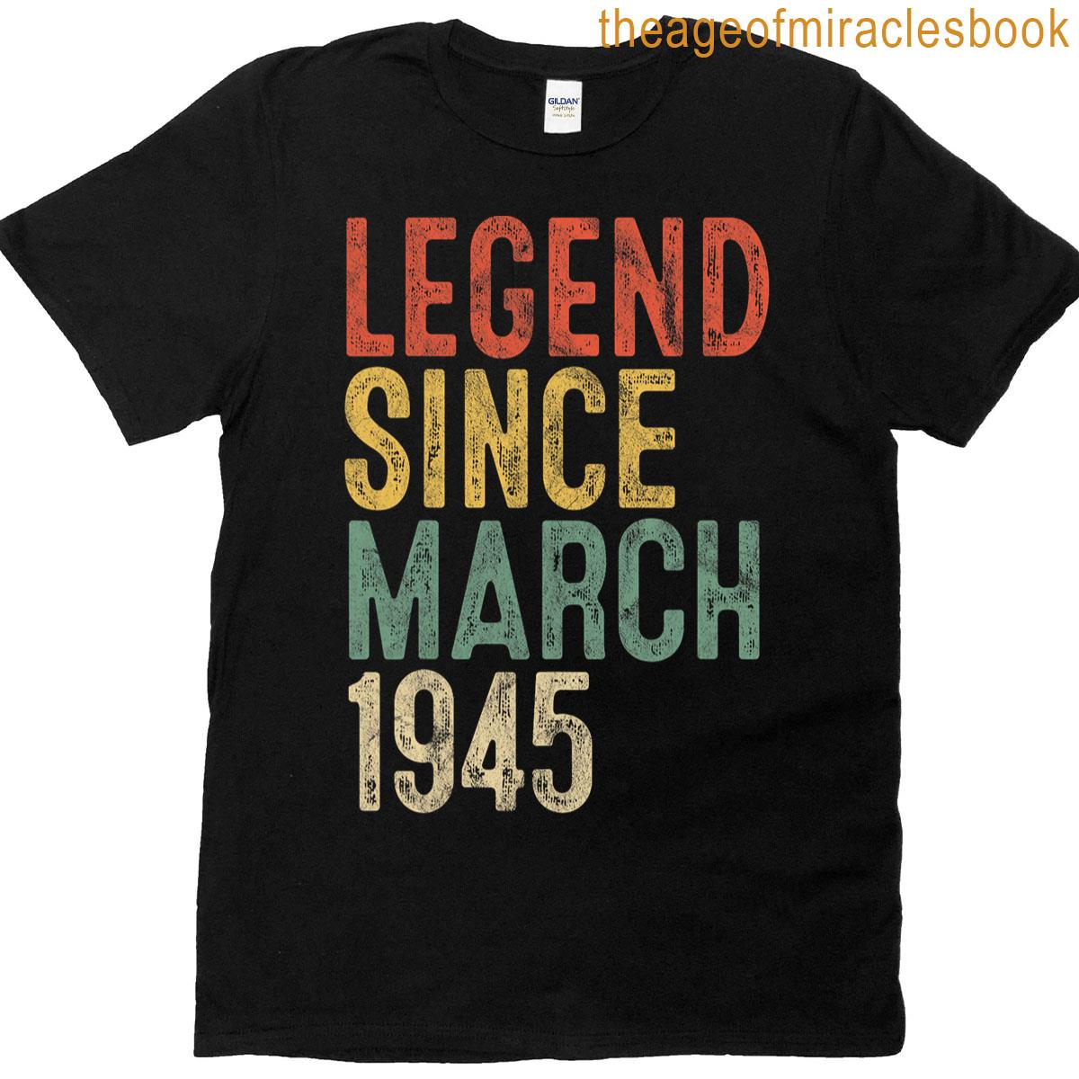Legend 1945 80th Birthday Gifts For Men 80 Year Old T-shirt
