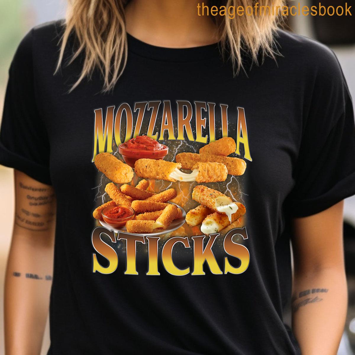 Mozzarella Cheese Stick Gen Z Humor Funny Cheese Sticks Meme T-shirt