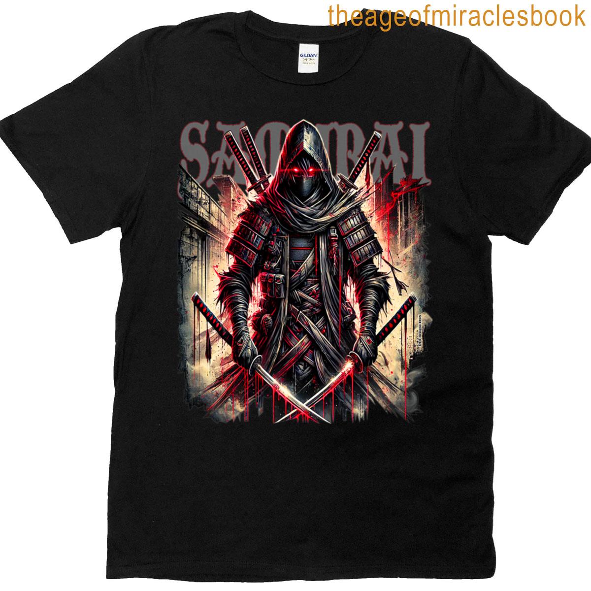 Shadow Warrior Samurai Vampire - Dark Anime Ninja Fantasy T-shirt
