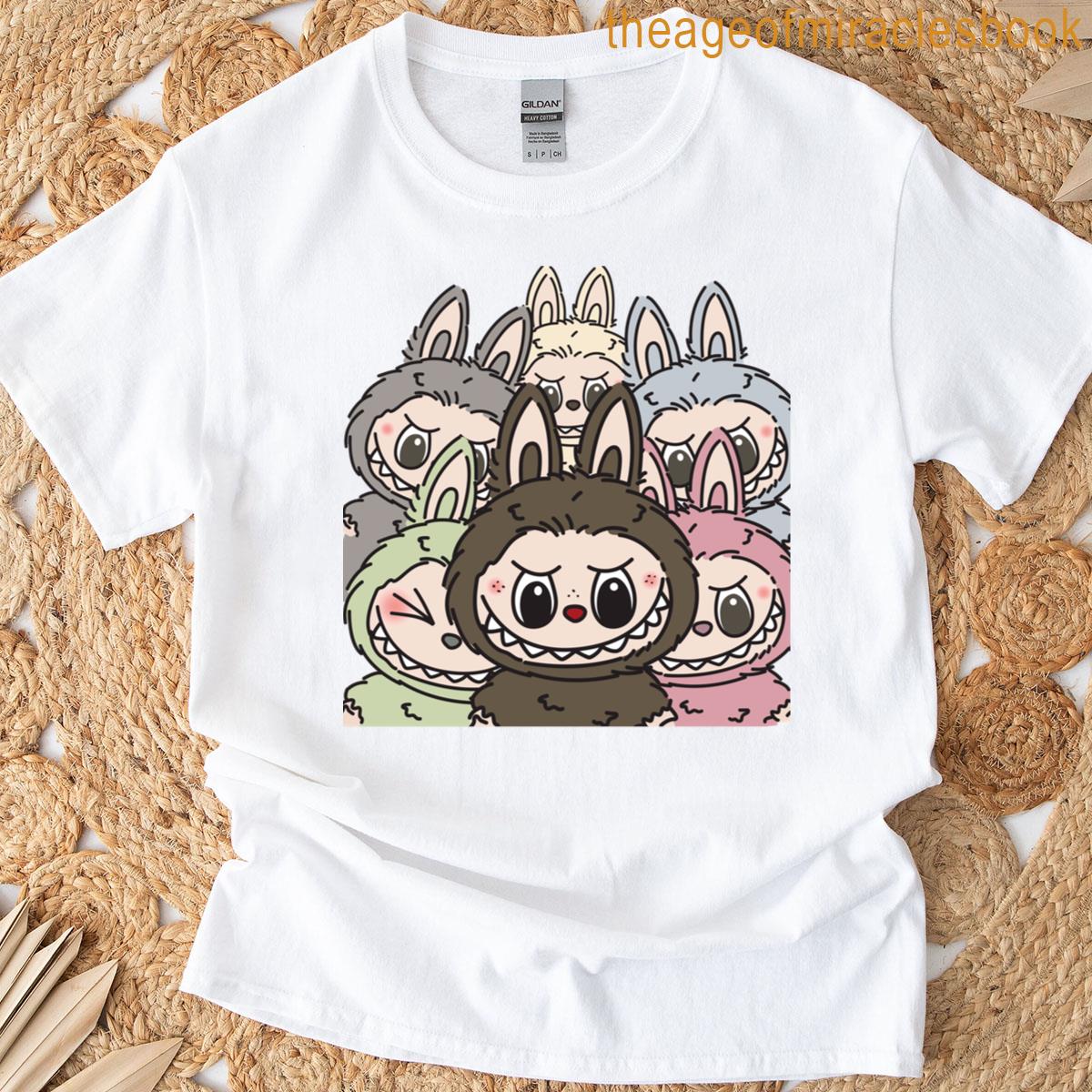 Funny Labubu Cute Labubu The Monsters Red Meme T-shirt