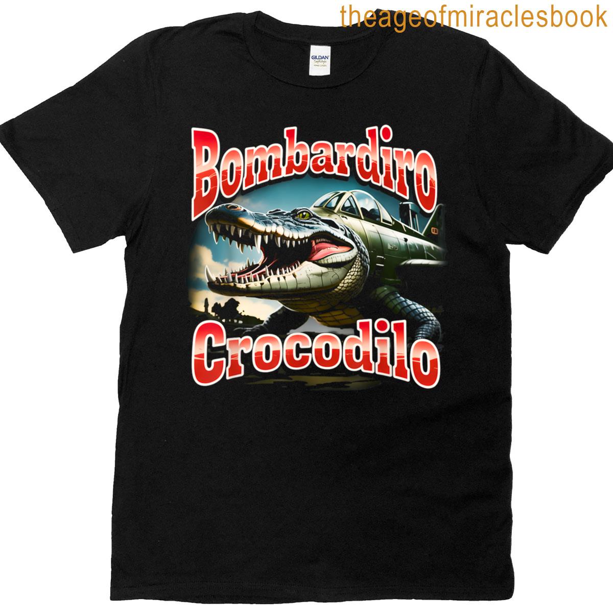 Bombardiro Bombardino Crocodilo Funny Italian Brainrot Meme T-shirt