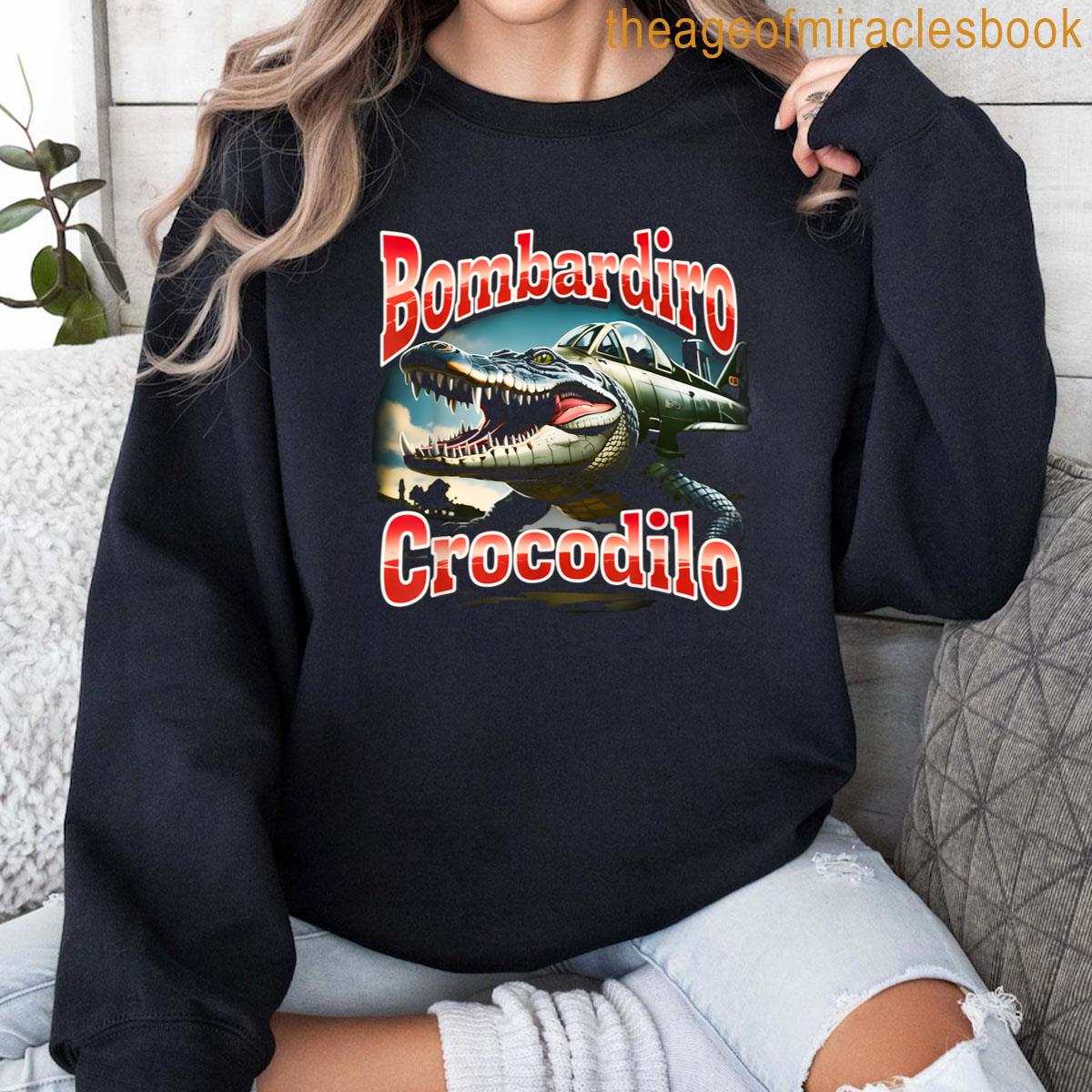 Bombardiro Bombardino Crocodilo Funny Italian Brainrot Meme T-shirt