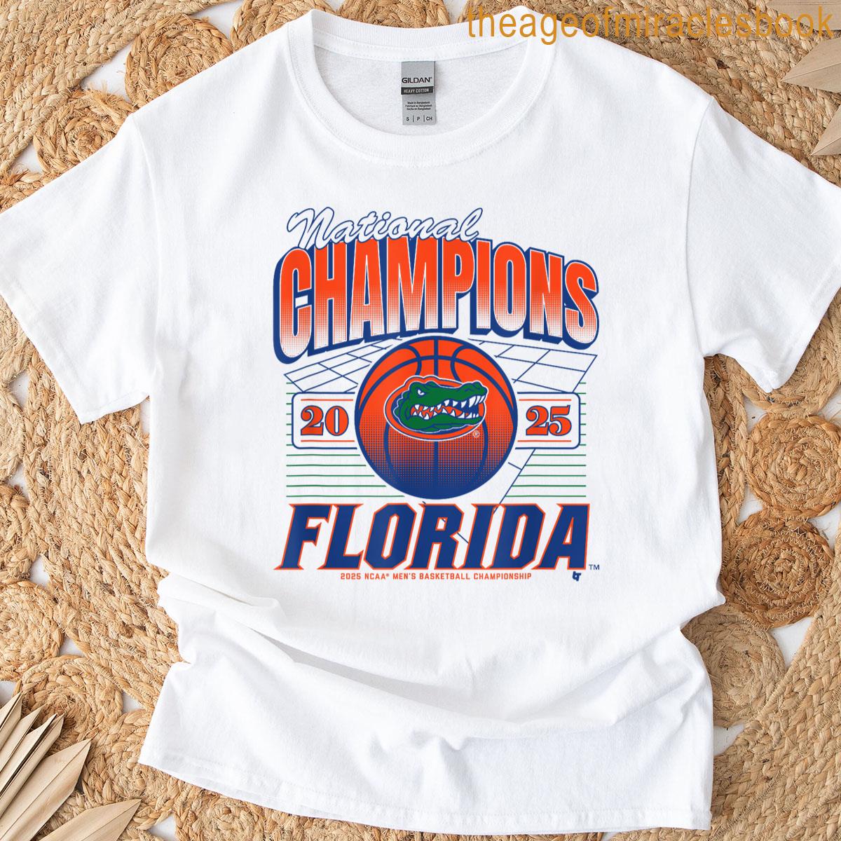 Florida Gators Basketball 2025 Ncaa Champions Grid T-shirt